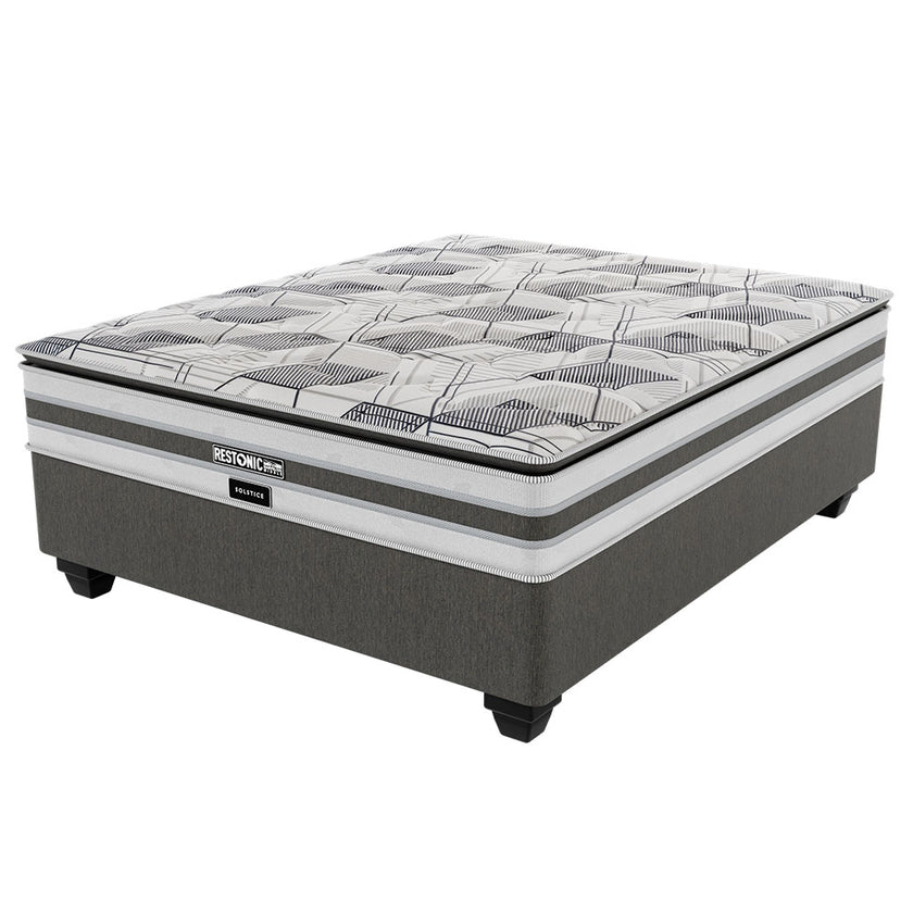 Restonic Solstice Plush Single Bed Set Extra Length – Bamboo Mattresses